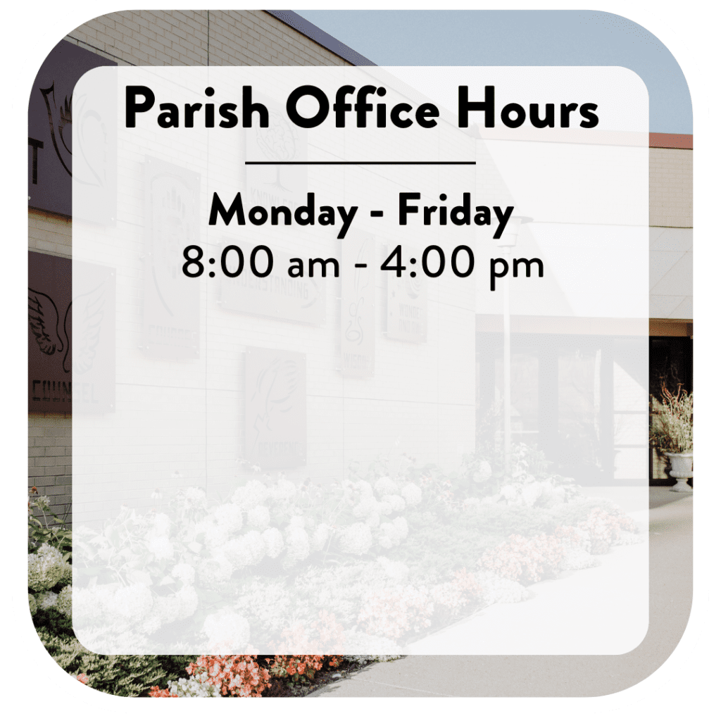 Parish Office Hours – Holy Spirit Parish